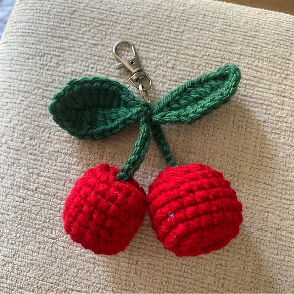 Accessories | Crochet Cherry Keychain | Poshmark